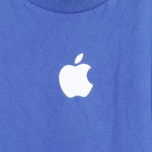 Apple | Shirts | Apple Inc Big Stitched Logo Employee Tshirt Blue ...